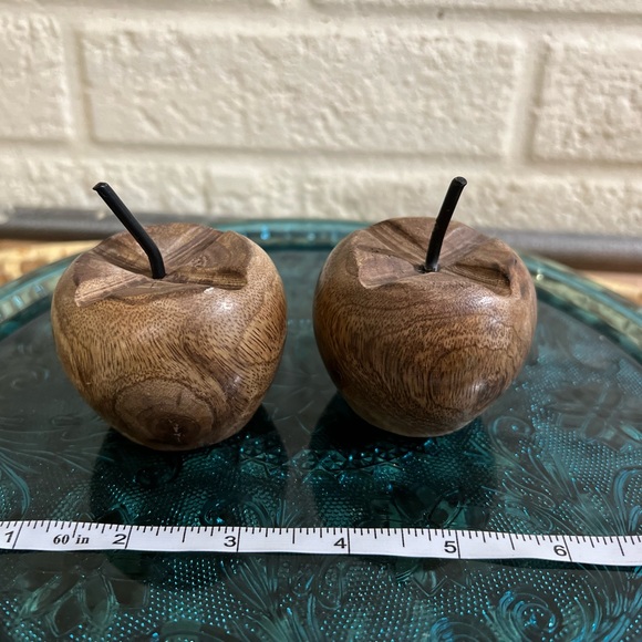 Accents | Pair Of Solid Wooden Apples Decorative Teacher Gift | Poshmark